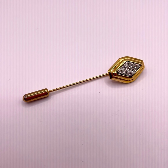 Avon | Accessories | Vintage Avon Gold Tone Rhinestone Crystal Lapel ...